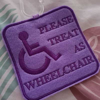 Treat as Wheelchair Sign, Disabled Buggy Tag, Wheelchair Pram Clip ...