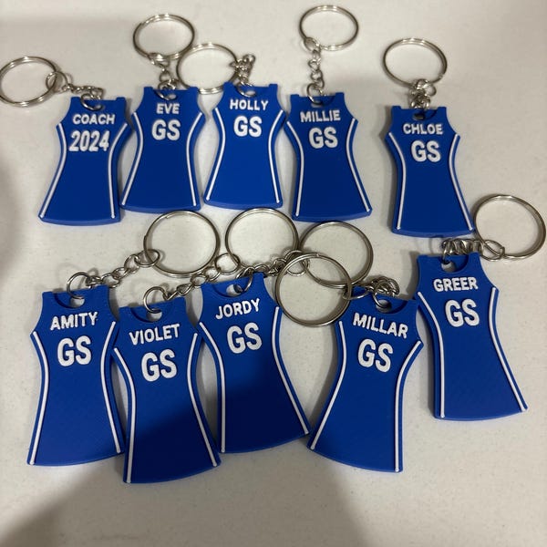 Personalised Jersey Key Ring - 3D Printed - Etsy