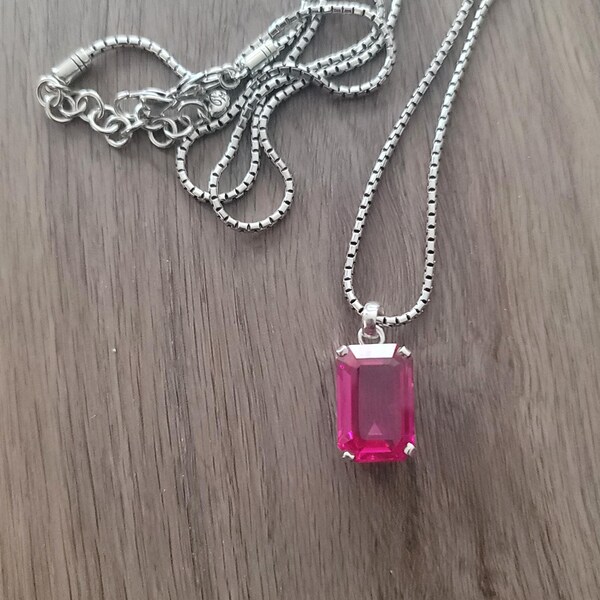 Red Ruby Silver Ring / Genuine Red Ruby Designer Jewelry Ring for Woman ...