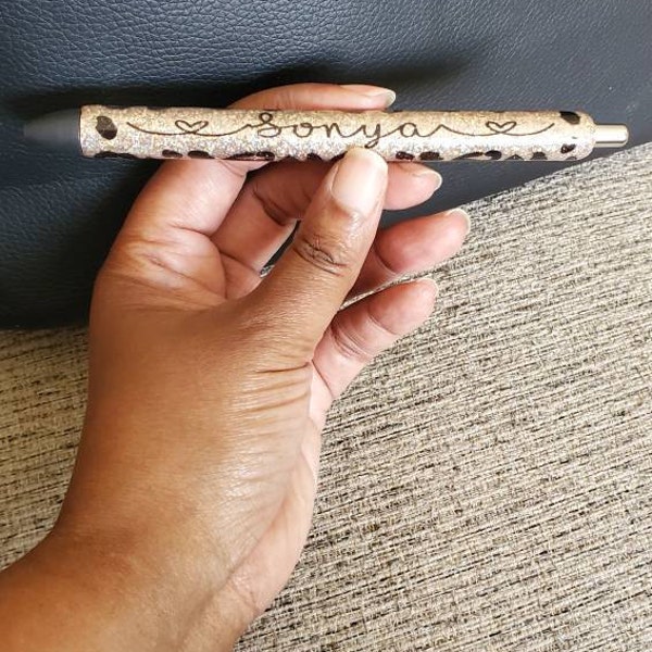 Phases of the Moon Glitter Gel Pen, Custom Epoxy Glitter Pen, Custom ...