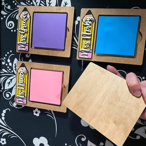 Teacher Sticky Note Holder, Personalized Sticky Note Holder, Teacher ...