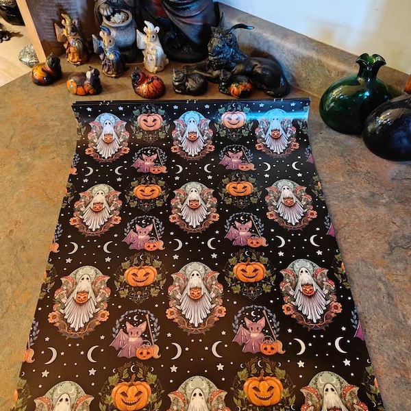 Note Pad A5 50 Sheets Halloween Orange Design With Black Cat Pixie Cold ...