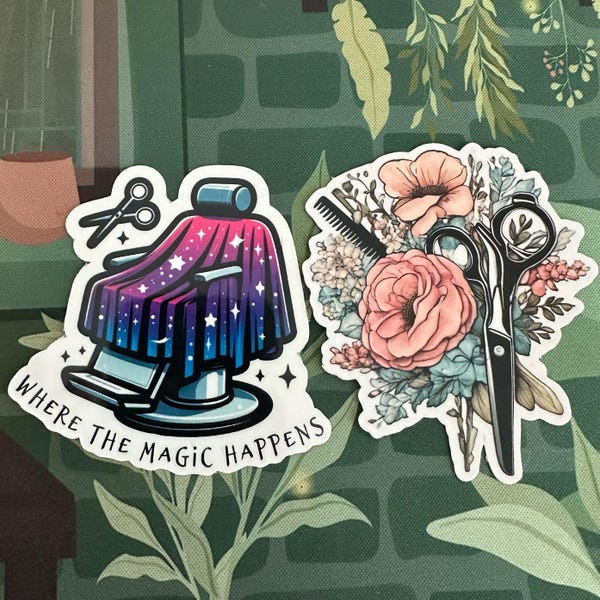 Cosmetology Beauty Sticker, Sticker for Hair Stylist, Make up Artist ...