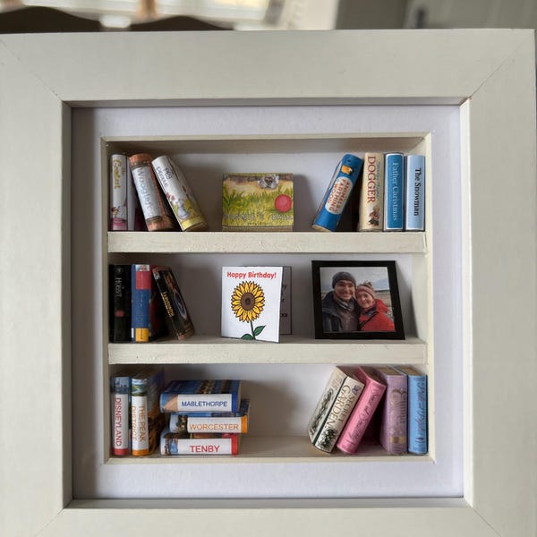 PERSONALISED Miniature Memory Bookcase - Etsy