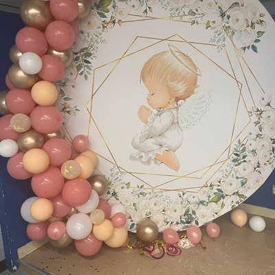 Circus Round Backdrops Photography Glitter Stars Carnival Red Tent ...