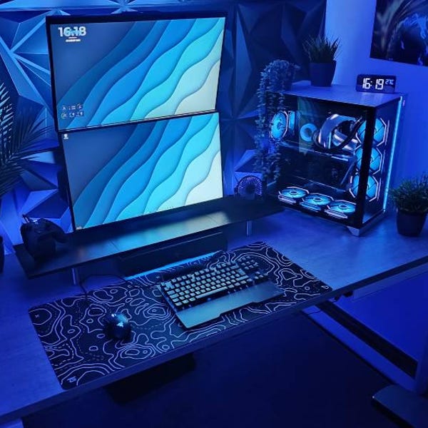 Techsource Mousepad - Cyber White | 900x400/800x300 | Stitched Edges ...
