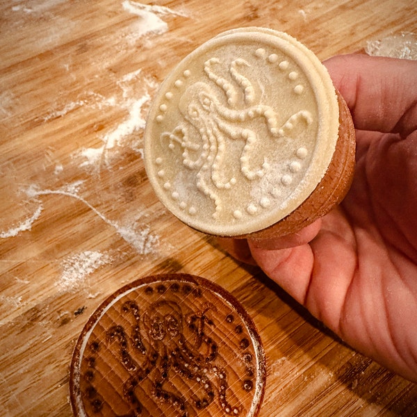 Octopus Corzetti Pasta Stamp Made in Fine Beech Wood From the Tuscan ...