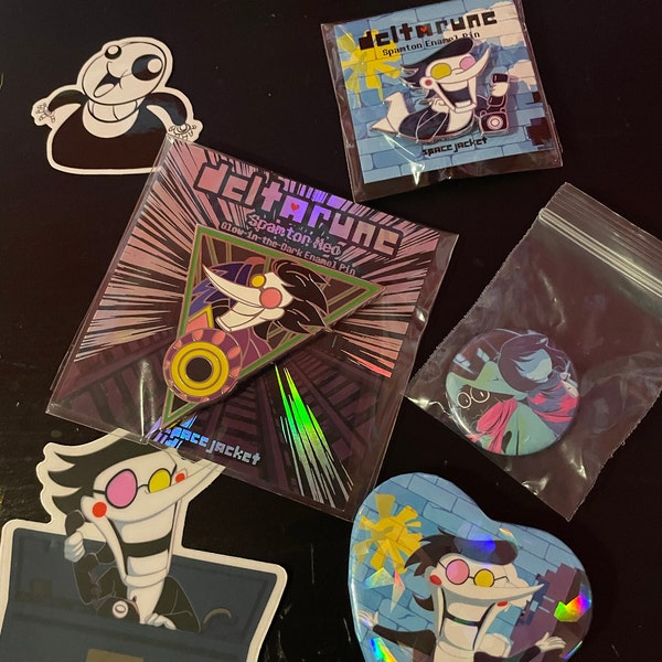 Spamton/spamton Neo(glow-in-the-dark) Enamel Pin + Free Sticker - Etsy