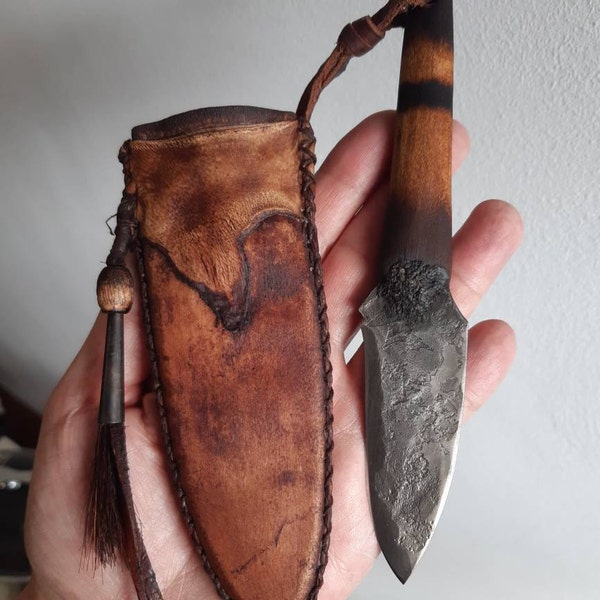 Handmade Knife, Mountain Man Frontier Sheath, Forged Knife, Bushcraft ...