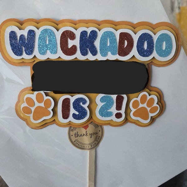 Wackadoo Cake Topper - Etsy