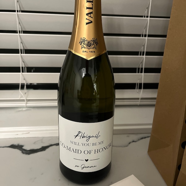Will You Be My Bridesmaid, Maid of Honor Proposal, Bridesmaid Gift Wine ...