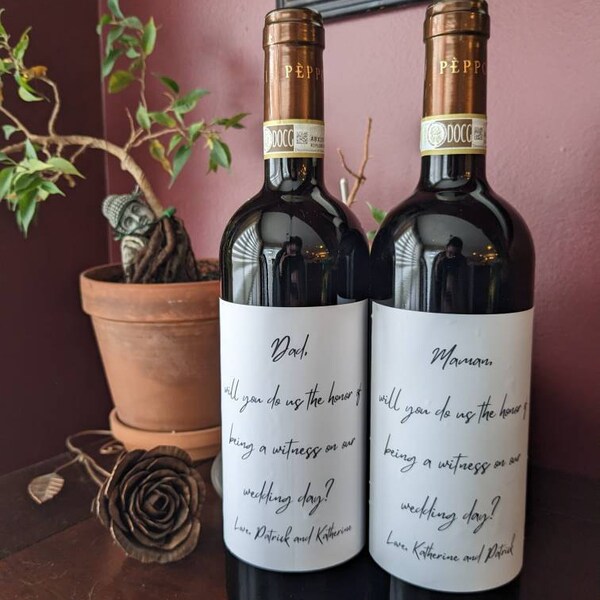 Custom Maid of Honor Wine Label | Instant Download Design ...