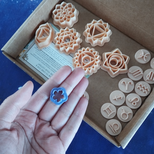 7 Chakra Symbols Clay Cutters - Mystical Craft Tools for Spiritual ...