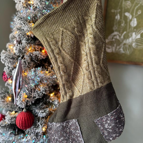 Patchwork Sweater Stockings-8 Designs to Choose From-repurposed ...