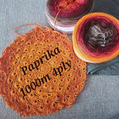 Gradient Yarn Cake, 50/50 Cotton Acrylic, petrol, Crochet/knitting Yarn ...