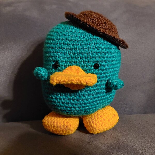 Perry the Platypus Crochet Pattern, Phineas and Ferb Pattern, Ducky ...