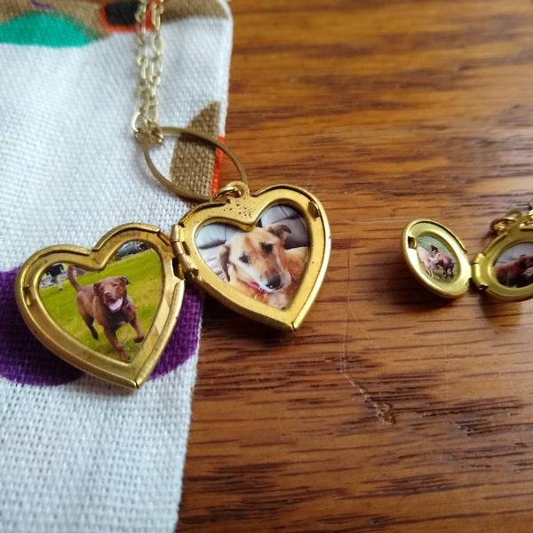 Tiny Locket With Photos, Small Gold Locket, Small Locket, Child's ...
