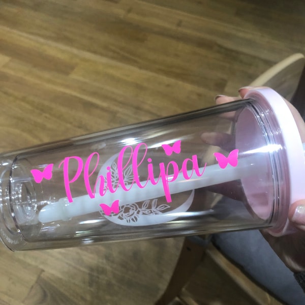 BOBA CUP Personalized Reusable (20oz) Fully Custom Vinyl Design or ...