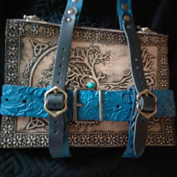 Handmade Leather Journal Evil Eye in Rhombus, Snakes| 200 Pages | Brass ...