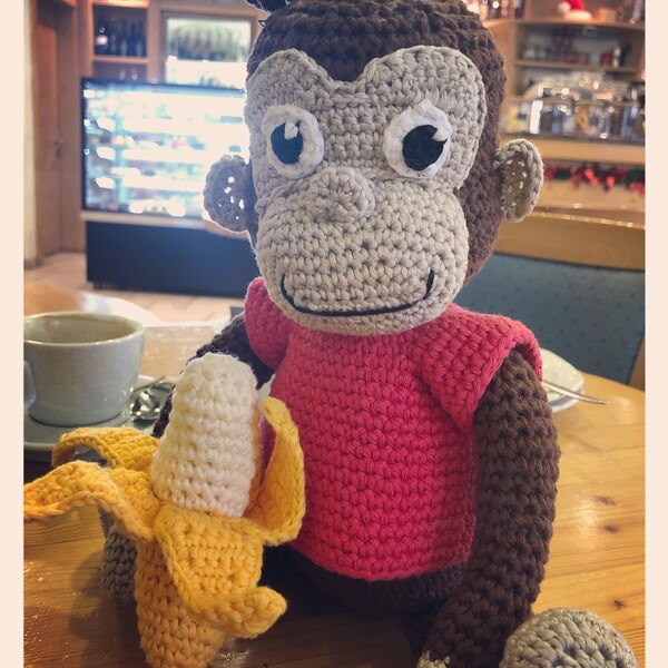 Curious George Crochet Doll Pattern in American English Crochet Terms ...