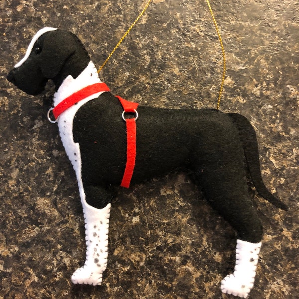 Great Dane Personalized Dog Christmas Ornament-great Dane Gifts-felt ...