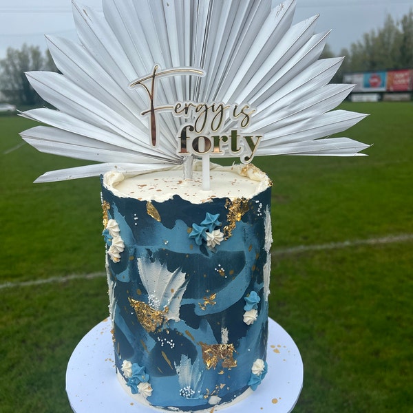 Personalised Double Layer Topper 'name is >age