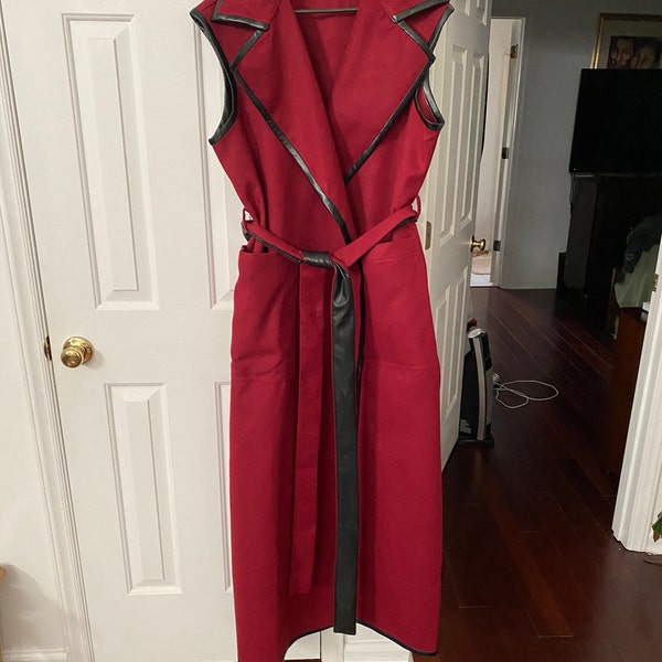 High Collar Vest/asymmetrical Vest With Pockets/wool Sleeveless Vest ...