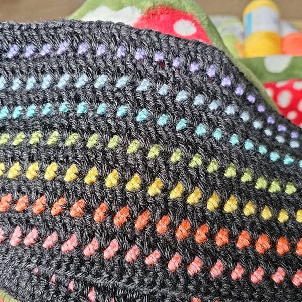Rainbow Through the Storm Crochet Blanket Pattern (PDF Digital Download Written in English With ...