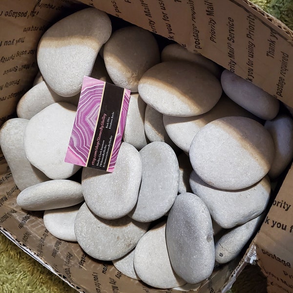 Sugar Stones - Natural Ocean Tumbled Light Stones for Kindness Rock ...