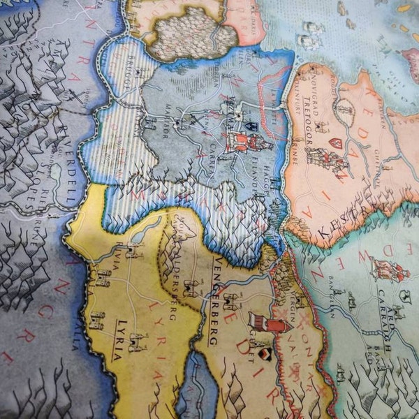 The World of the Witcher Map, the Northern Kingdoms, High Quality, A1 ...