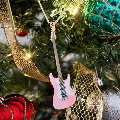 Personalised Guitar Christmas Tree Decoration - Etsy