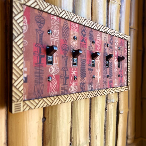 Tiki Bar Light Switch Cover Decora Toggle Paddle - Etsy