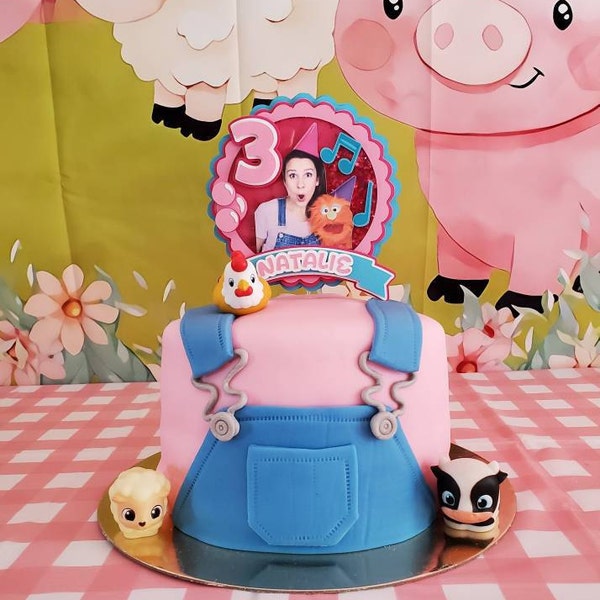 Bubble Gum Ms. Rachel Glitter Cake Topper - Etsy
