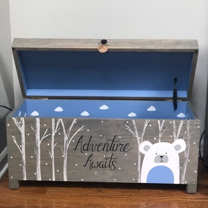 Toy Box Rolling Toy Box Toy Bin Kids Toy Chest Wood - Etsy