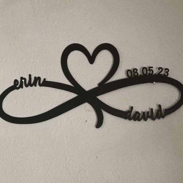 Gifts for Her, Custom Infinity Sign, Personalized Wedding Gift for ...