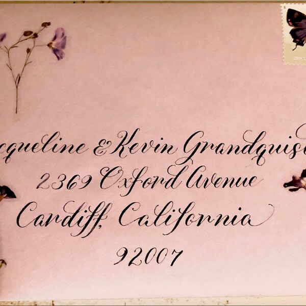 Tess Style Wedding Envelope Calligraphy • Sample • Do Not Buy! - Etsy