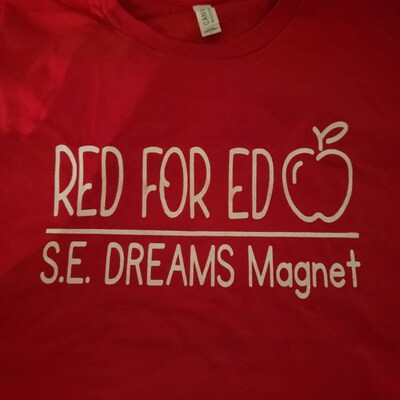Red for Ed T-shirt, I Wear Red for Ed Shirt, Teacher Shirt, Support ...