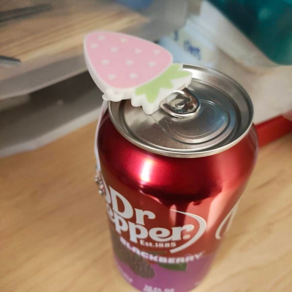 Strawberry Love Tab Buddy Soda Can Opener - Cute Fruit Keychain Gift ...