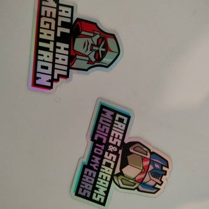 Optimus Prime Sticker Set Transformers G1 Style 6.5 Truck, Holographic ...