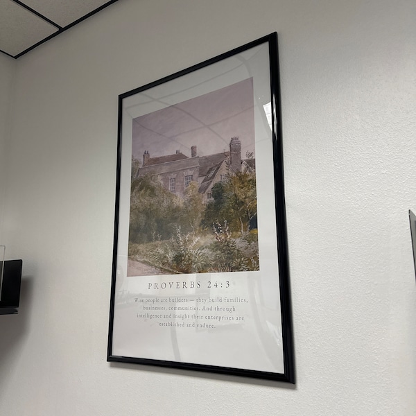 Proverbs 24:3-4 by Wisdom A House is Built, Bible Verse Poster ...