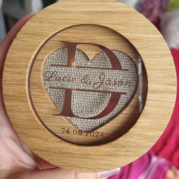 Wood Engagement Ring Box for Ceremony Proposal Ring Box, Small Custom ...