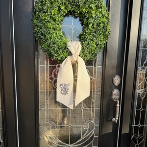 Laurel Swag Monogram Wreath Sash - Etsy