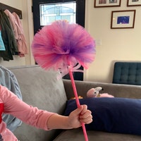 Fairy Wand, Princess Wand, Dress up Wand, Sparkle Wand, Tulle Poof Wand ...