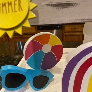 SUNGLASSES SUN and SUMMER Signs Wooden Tiered Tray Decor - Etsy