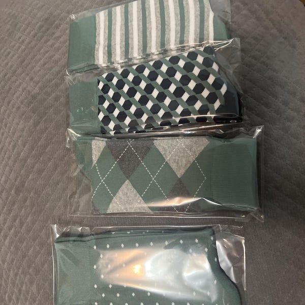 Sage Green Personalized Groomsmen Socks | 5 Designs, Mix & Match, Men's ...