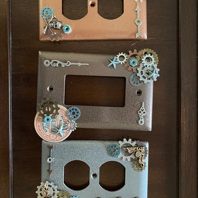 Gunmetal Industrial / Steampunk Outlet Cover is Handcrafted Made From ...