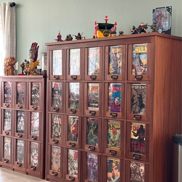 Comic Book Storage and Organization Cabinet With 20 Drawers - Etsy