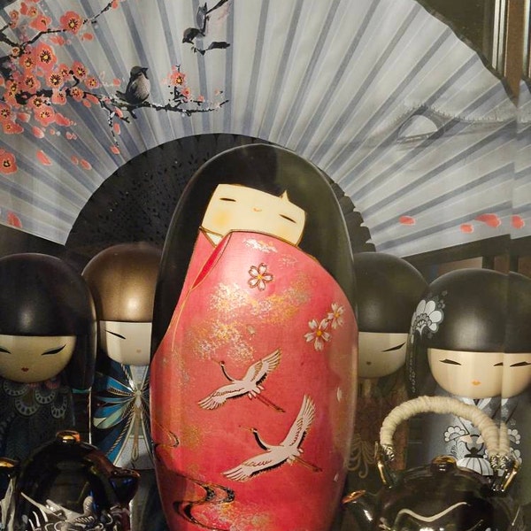 Japanese Nativity Set, Kokeshi Dolls Nativity Set, Nativity Scene ...