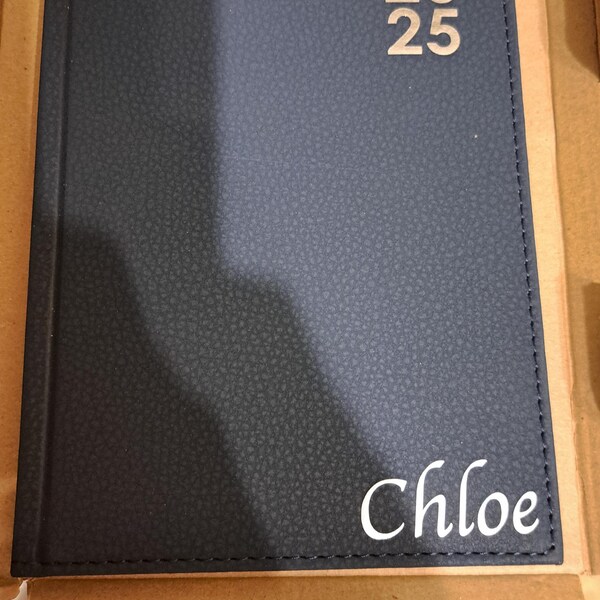 Personalised 2025 A5 Day A Page Diary Luxury Vegan Friendly ...