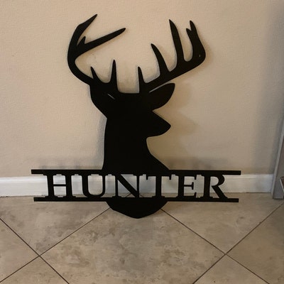 Whitetail Buck Monogram - Etsy
